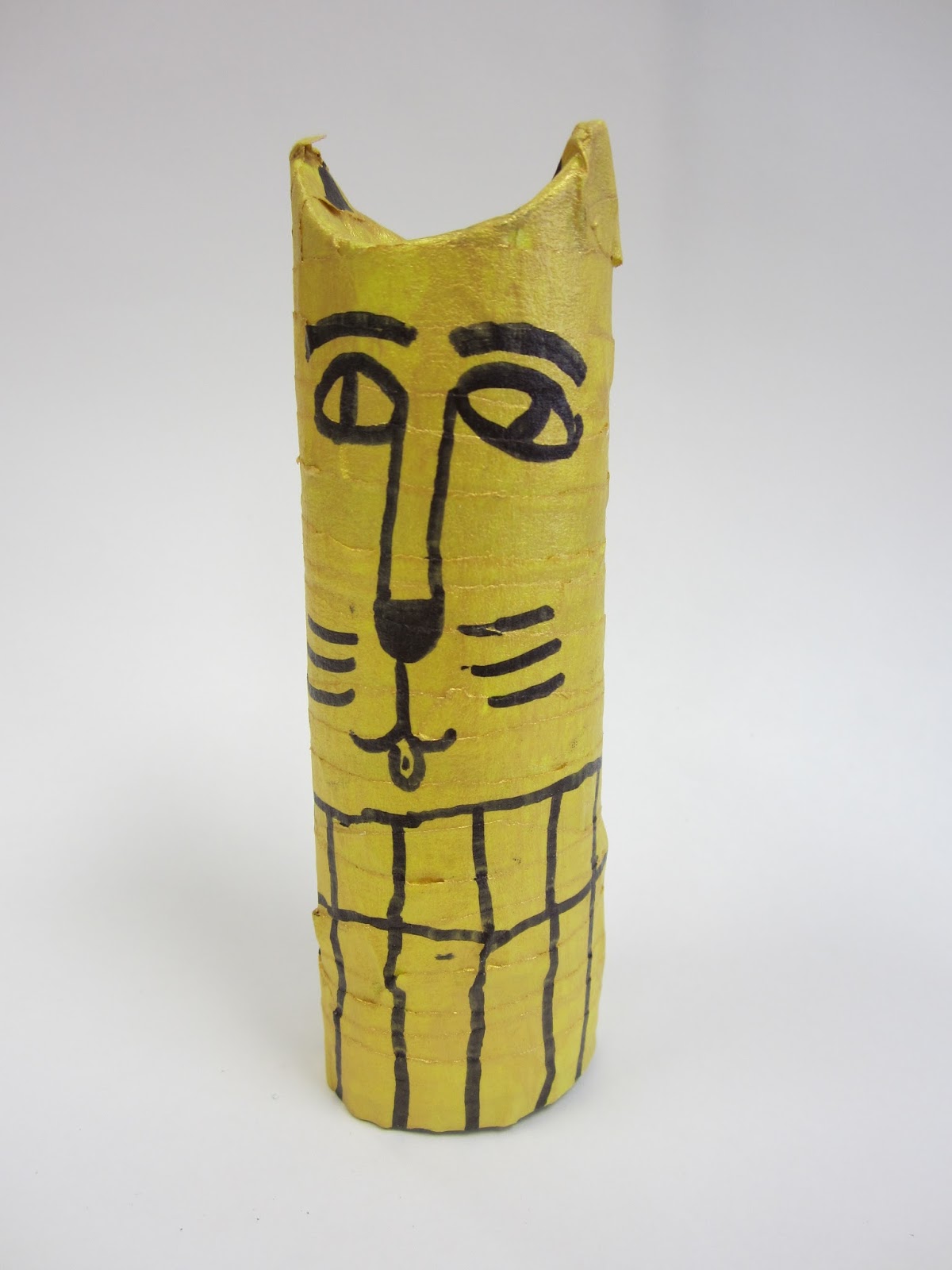 One Crayola Short: Second Grade Egyptian Art: Clay Cartouche & Cat Mummies