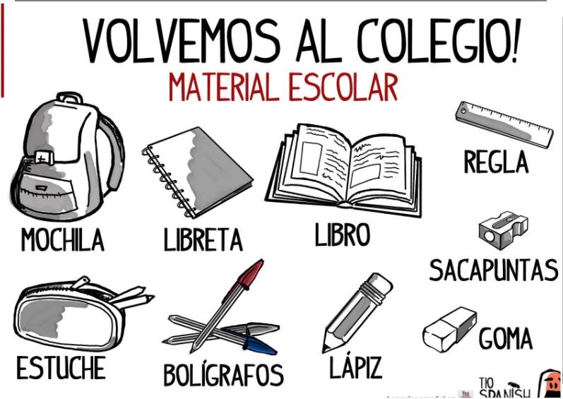 KVII. Materiales escolares