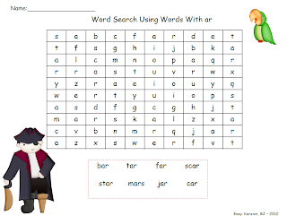 Family of Educators: Bossy R - /ar/ Word Search