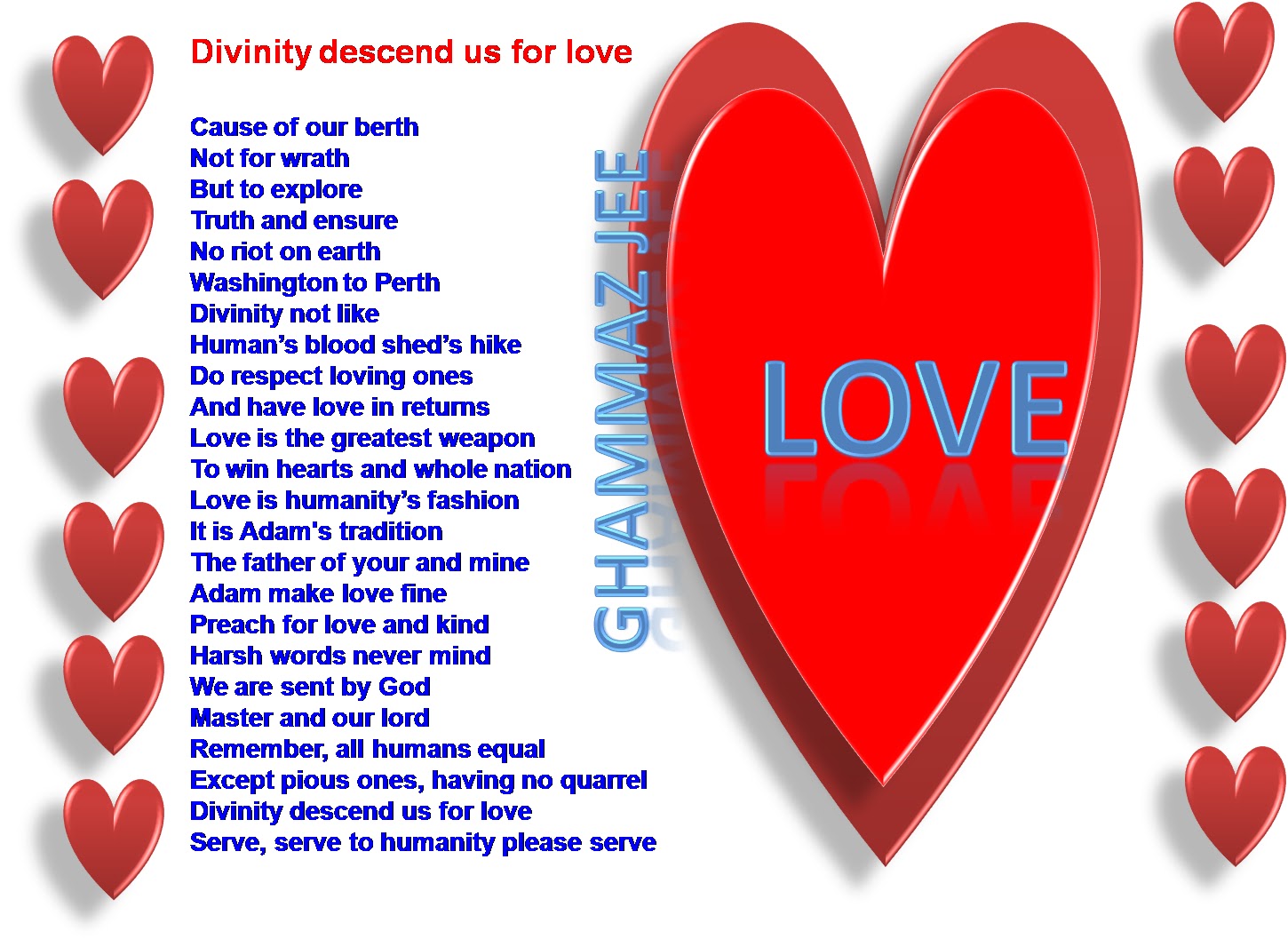 Beautylove and Poetry: Divinity descend us for love (Poem)