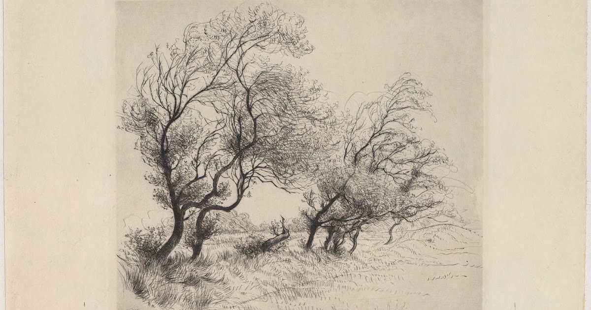Prints and Principles: Eugène Delâtre's drypoint, “Landscape with a row ...