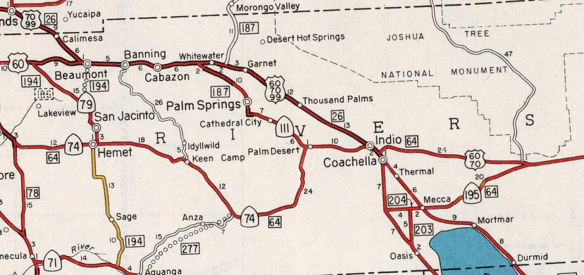 Califoooornia! (Interstate 10 west from CA 86 through Coachella Valley ...