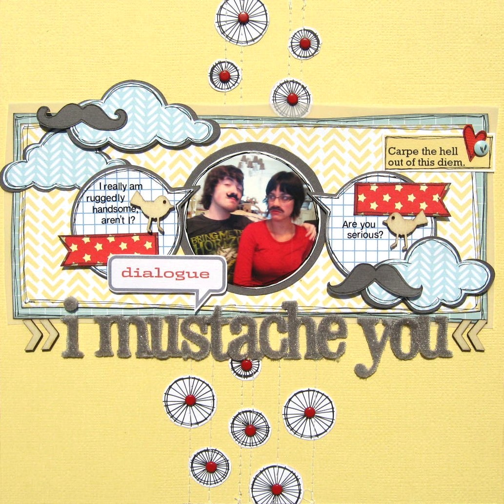 Little Scraps of Magic: I Mustache You {CSI Case File No. 71}