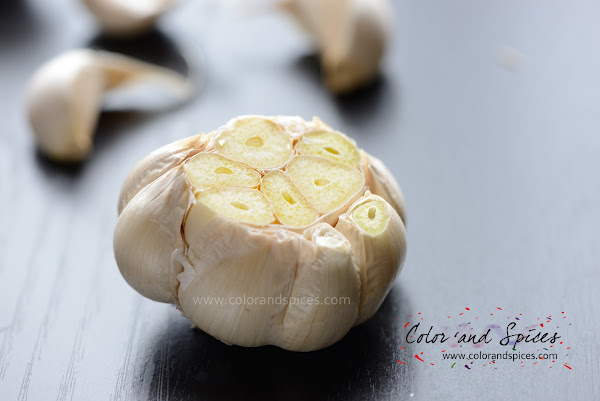 Color and Spices: Roasted garlic...