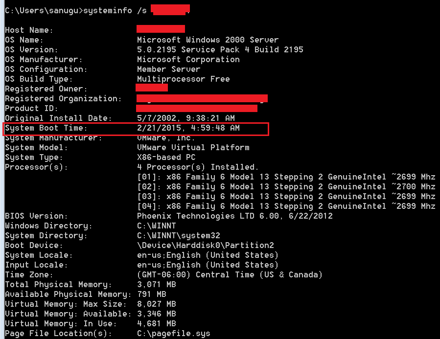SQLArchive: Find Last Reboot Time of Local or Remote Windows System SQLArchive: Find Last Reboot Time of Local or Remote Windows System