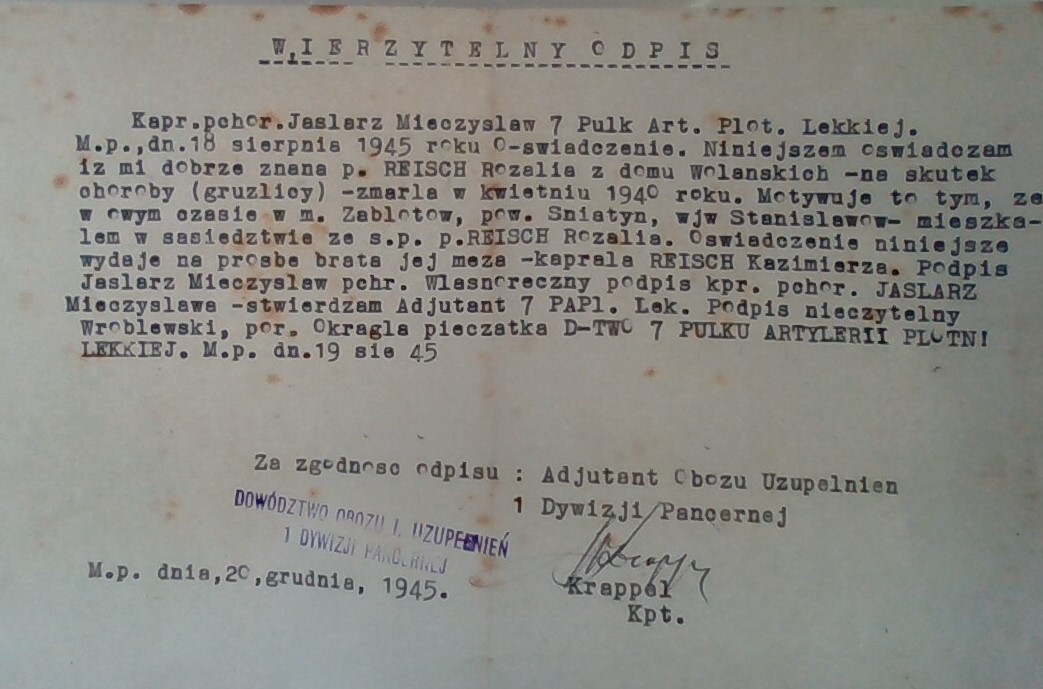 Knight and Reisch family history: Jan Piotr Reisch