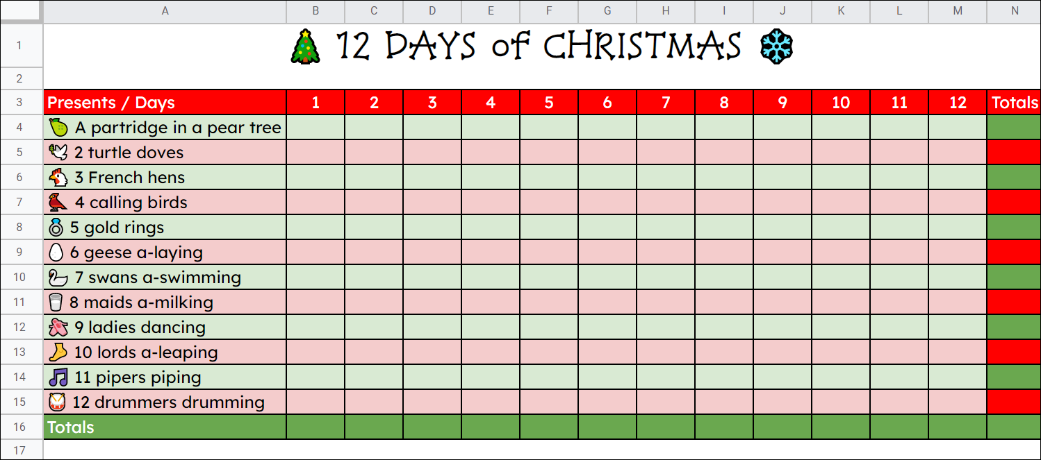 Control Alt Achieve: 12 Days of Christmas - Guided Math Activity in ...