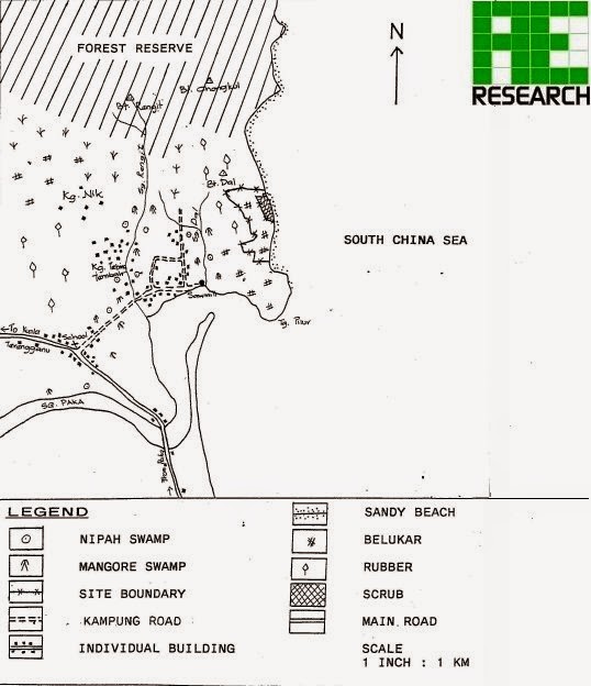 Malaysia Maps Library: Map of Sungai Paka -Terengganu - Topo Map 1990