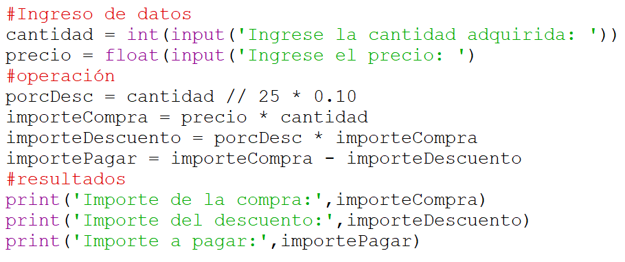 Ejercicios de Python : 2020