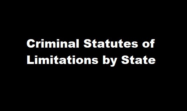 The Criminal Statutes of Limitations by State #Infographic - Visualistan