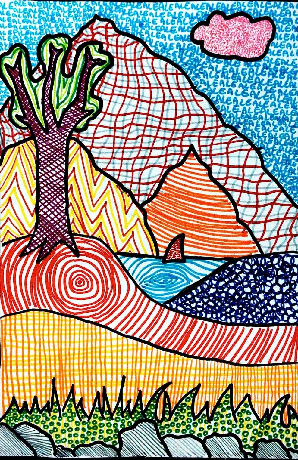 Educación Plástica- Profe Roxy: Paisaje con puntos y Líneas 5° grado