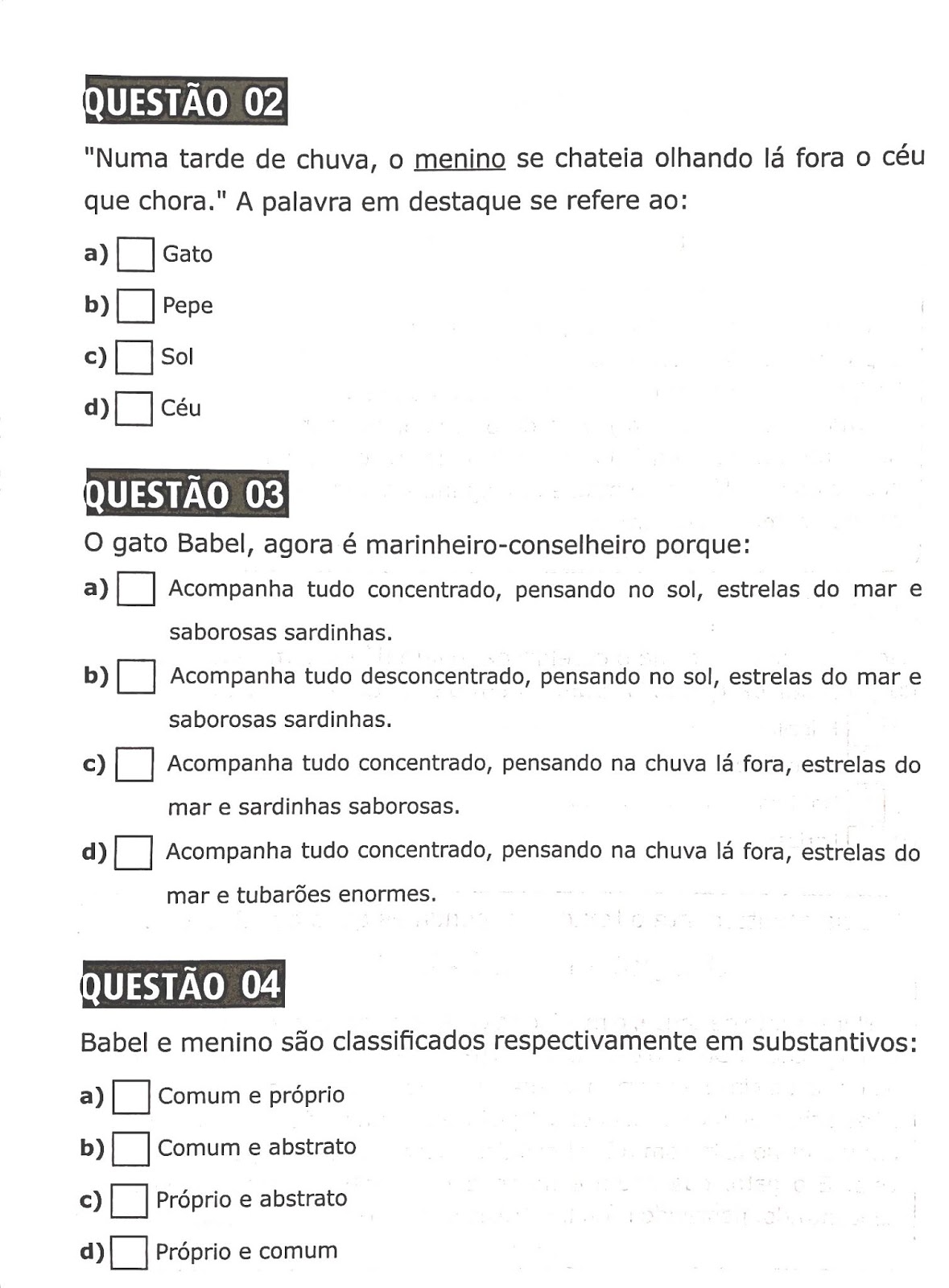 Simulado 5 Ano Lingua Portuguesa - BRAINCP