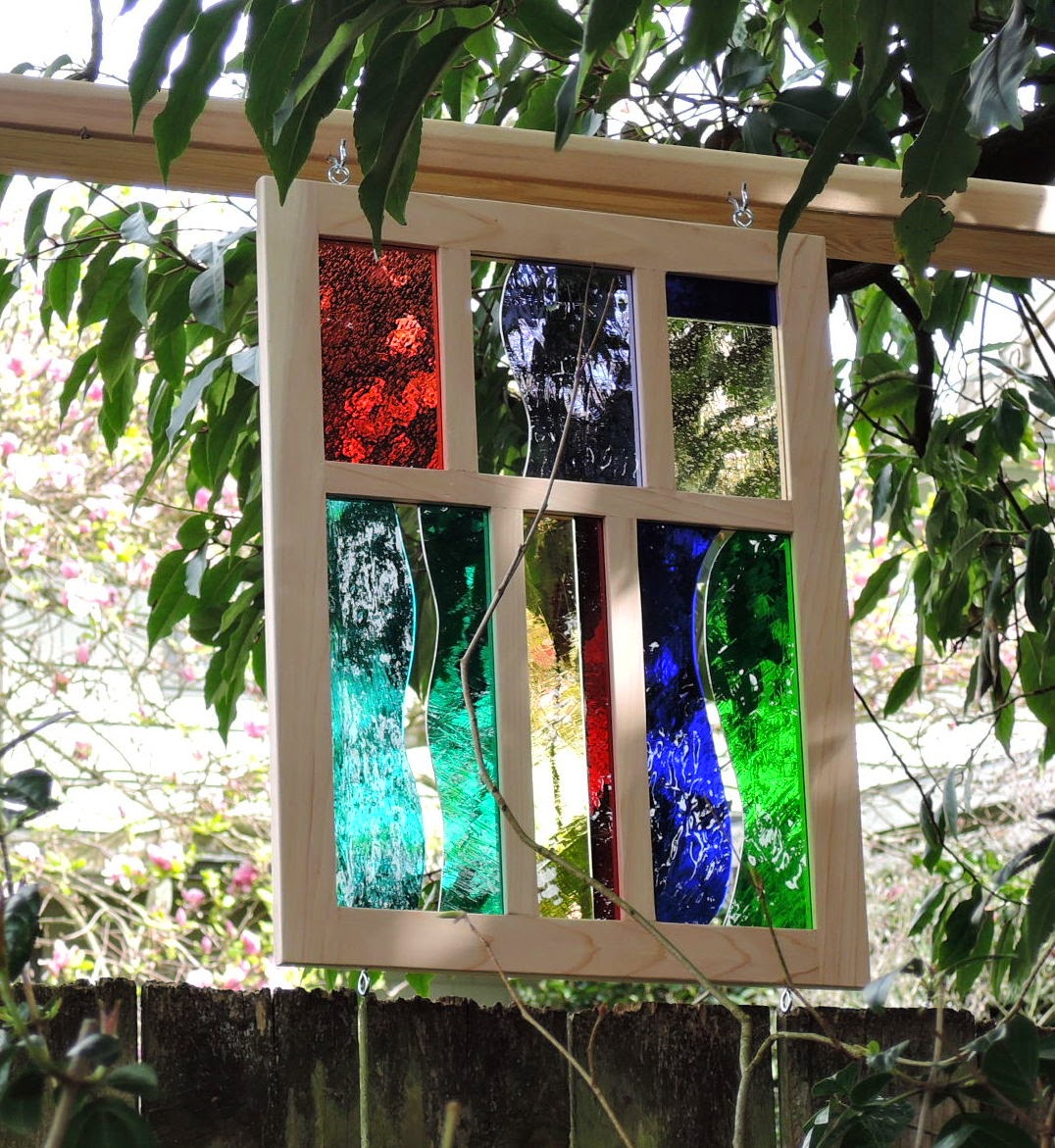 Spit & Vinegar: Outdoor stained glass panel