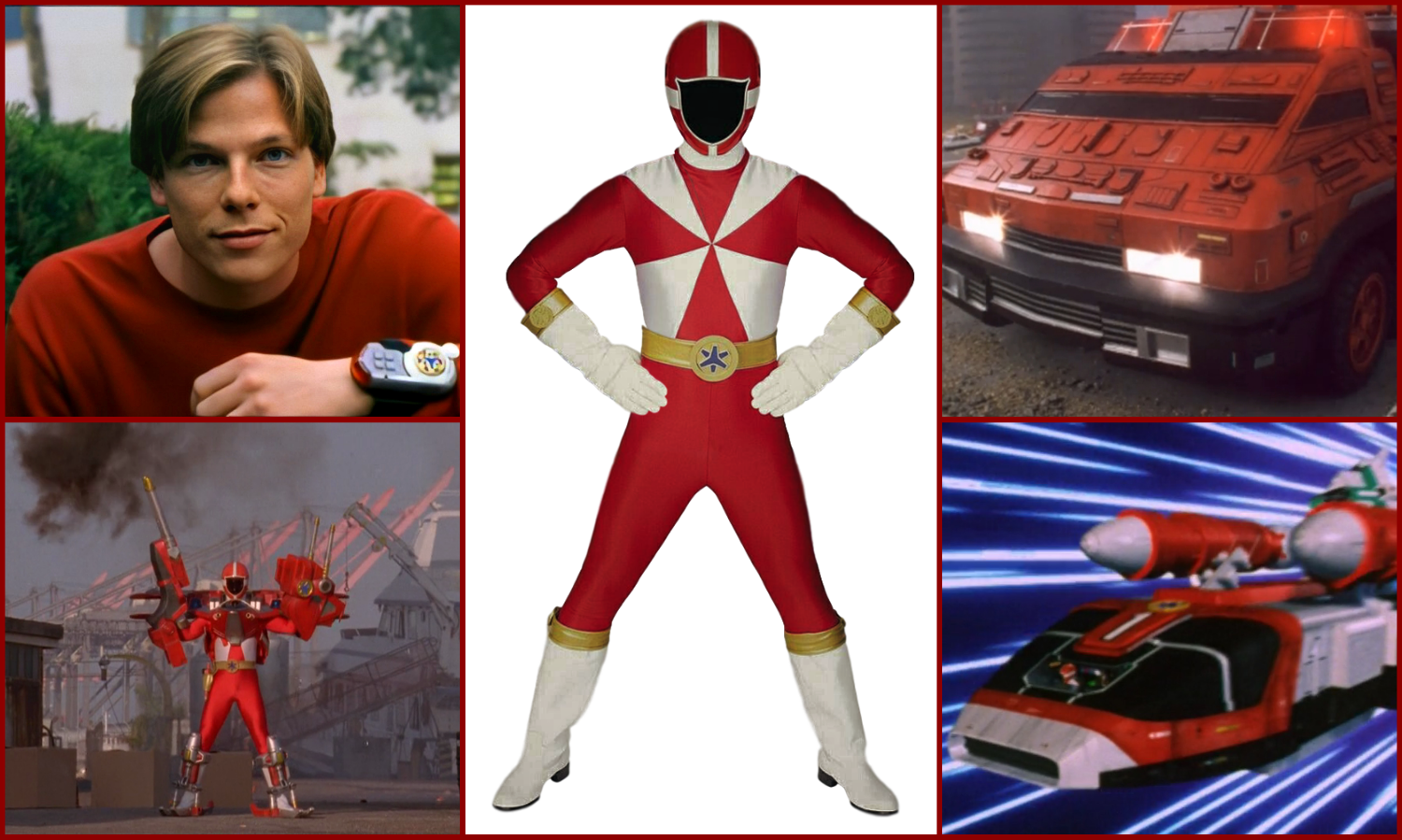 Os Rangers e os Zords de “Power Rangers Lightspeed Rescue”