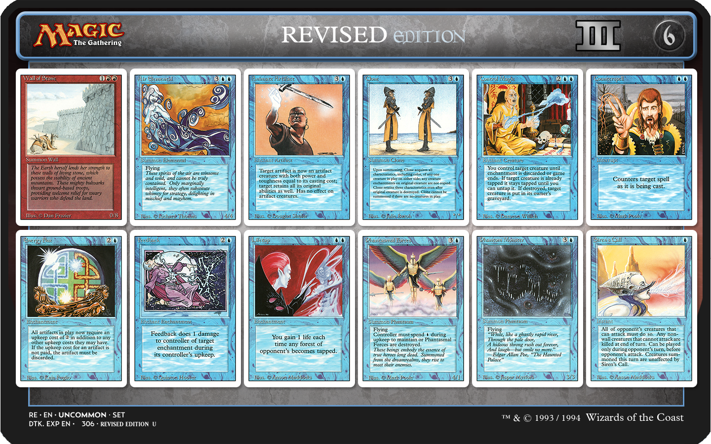 Magic The Gathering - Ediciones - 1993 - 2015: MTG - Revised Edition ...