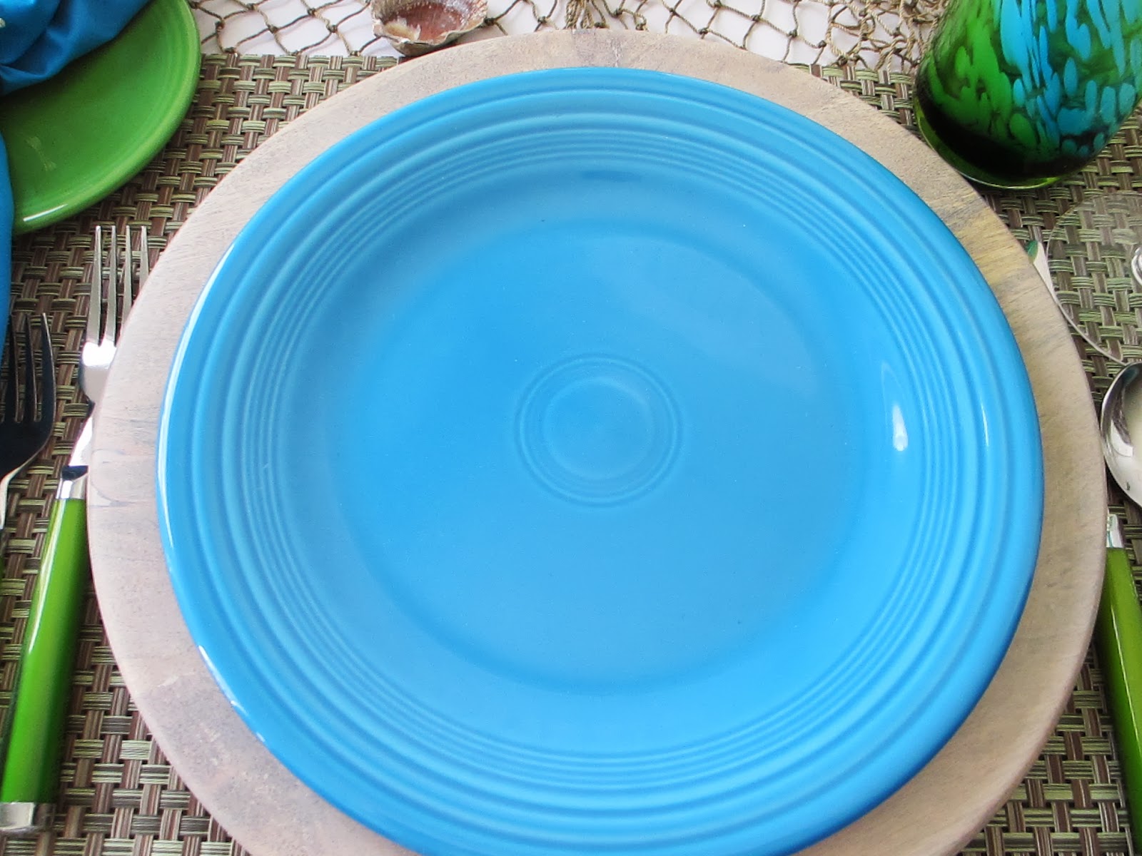 Table for One: Green and Blue Table for One