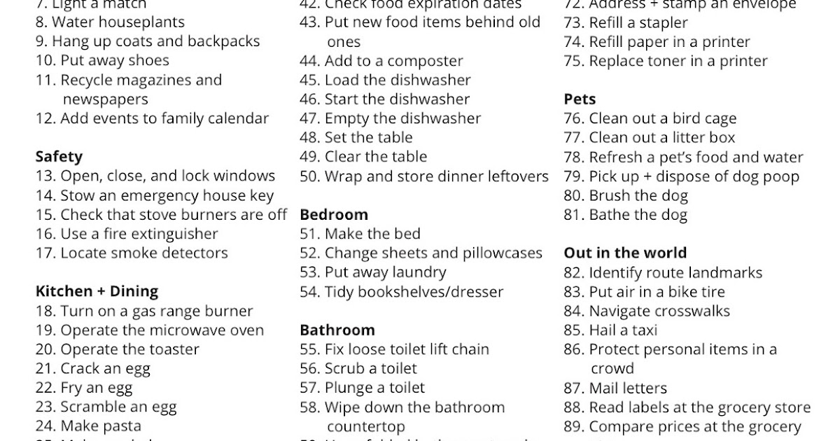 100 Lifetime skills you can teach your kids... | Expat with Kids