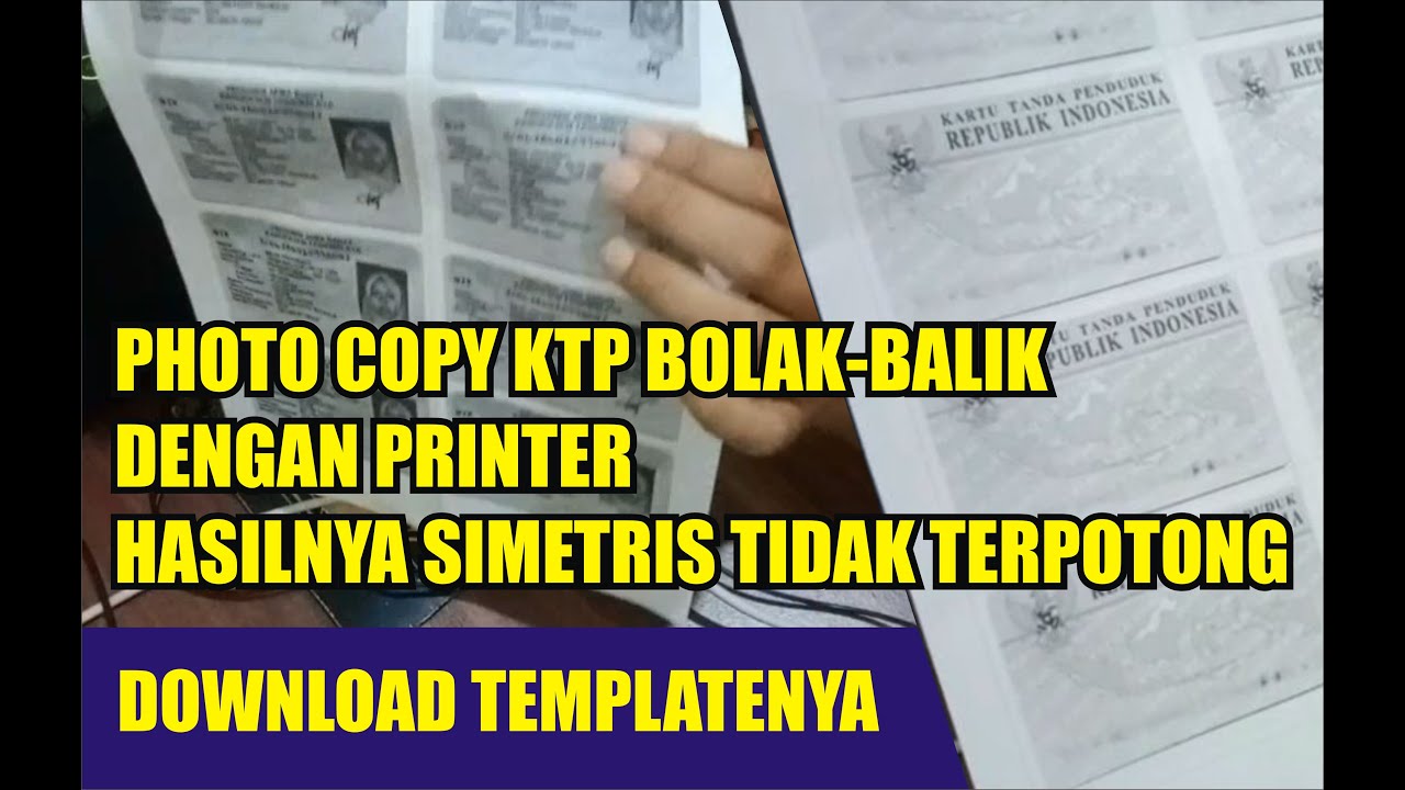 Cara Fotocopy KTP Bolak Balik di Printer Epson L3110 Teknik Scan Print ...
