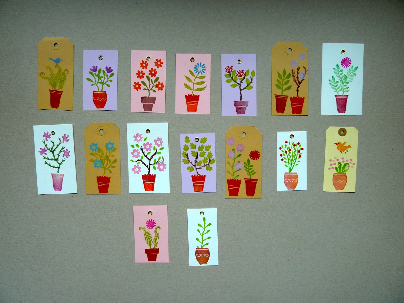 a Stamp a Day: flower tags