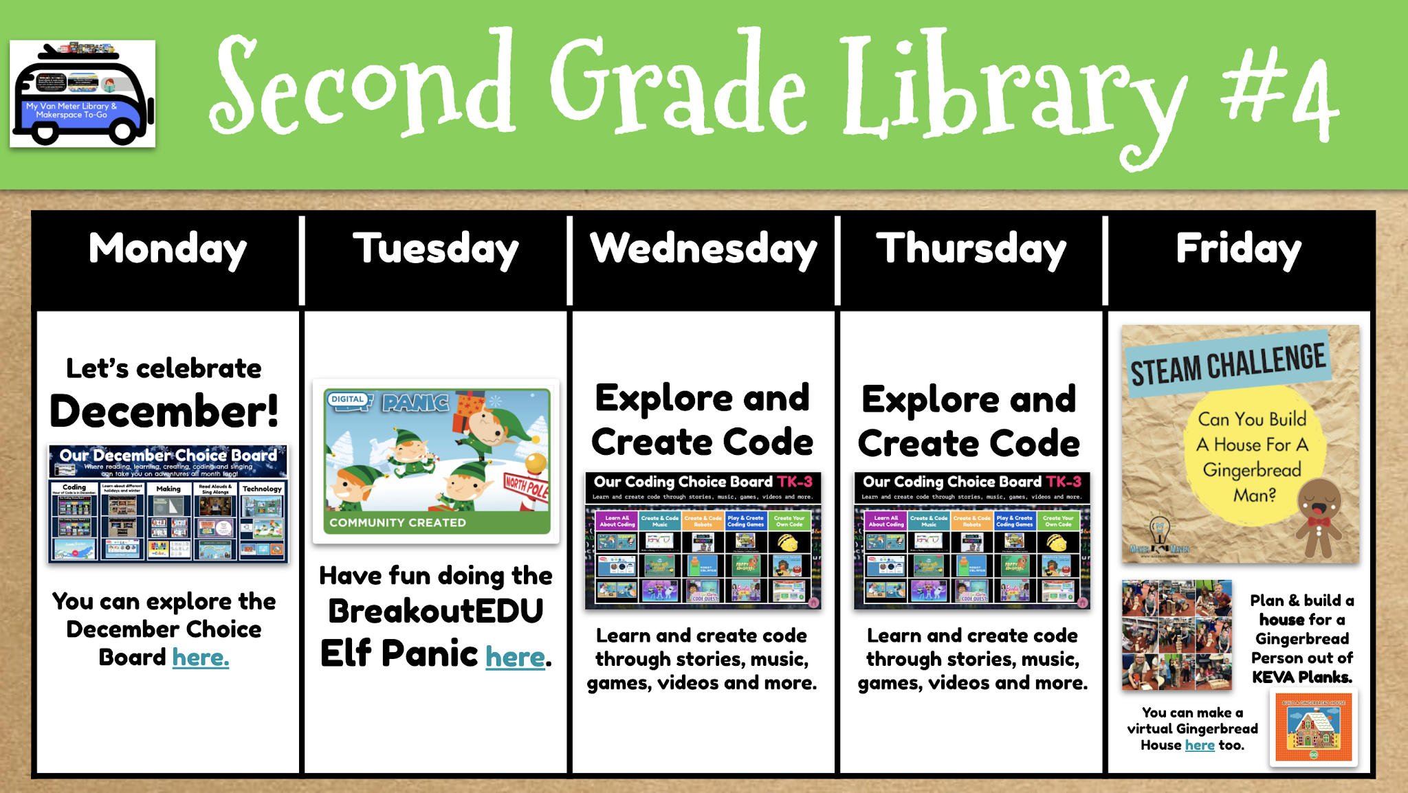 The Library Voice: Our Elementary Library Lesson Choice Boards For ...