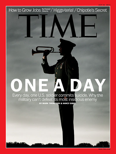 words written down: Time Magazine Cover Story on Military Suicides