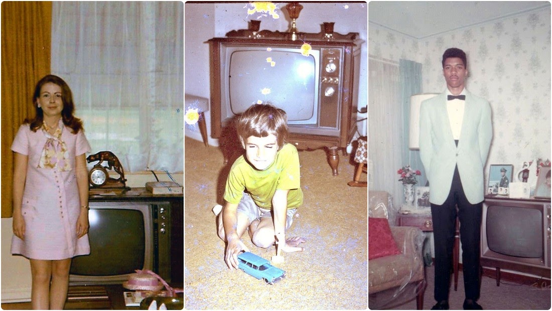Vintage Photos of People Posing by Their TVs in the 1970s ~ Vintage ...