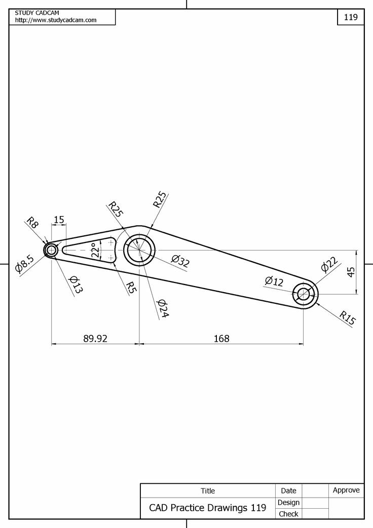 AutoCAD Practice Design #13