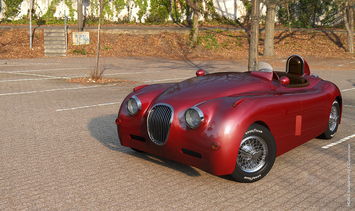 3D WORKS: Parked Jaguar XK custom