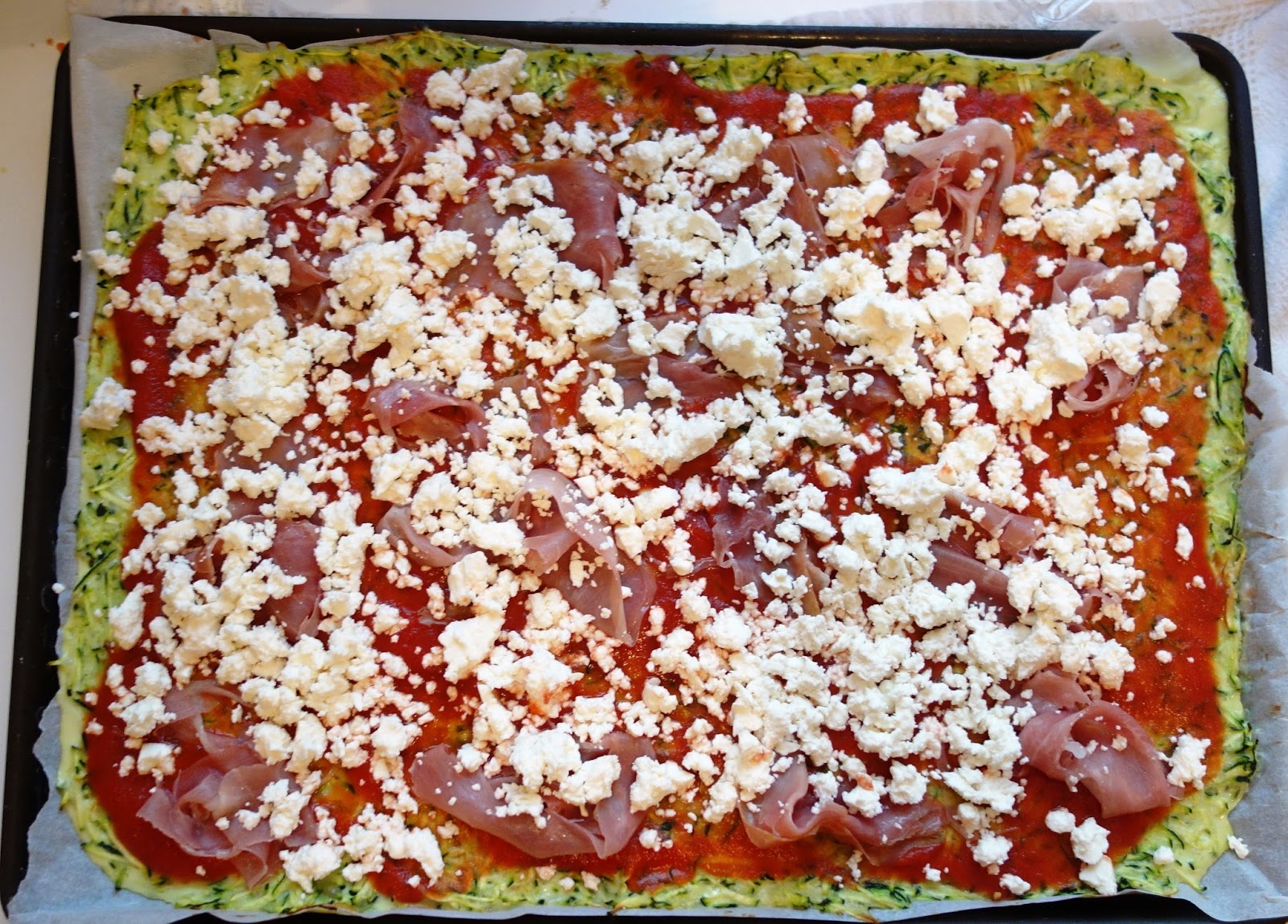 Pizza sans pâte, aux courgettes et jambon de Parme ! - Initiales GG ...