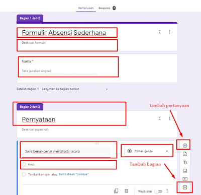Cara Membuat absensi online sederhana dengan Google Form