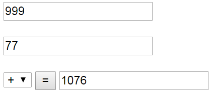 JavaScript Calculate 2 Numbers - Addition Subtraction Multiplication ...