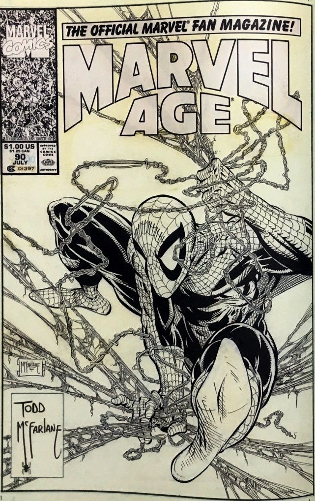 Cap'n's Comics: Marvel Age #90 Cover by Todd McFarlane