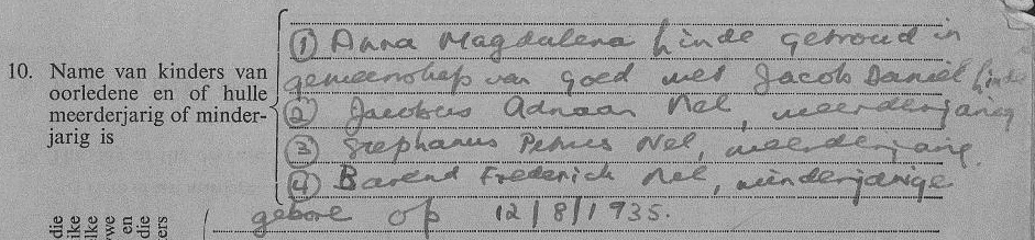 Familie-legkaart: i.3. Stephanus Petrus Smit NEL, geb. 05/02/1929