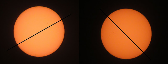 Sunspots demonstrate Earth's rotation