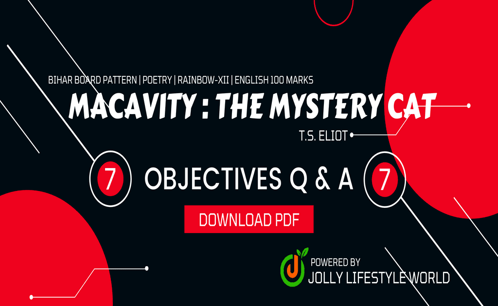 Macavity : The Mystery Cat Objective Question Answer Pdf