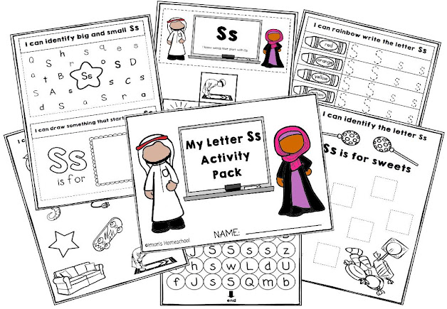Iman's Homeschool ~ The Curriculum: Letter Ss Activity Pack
