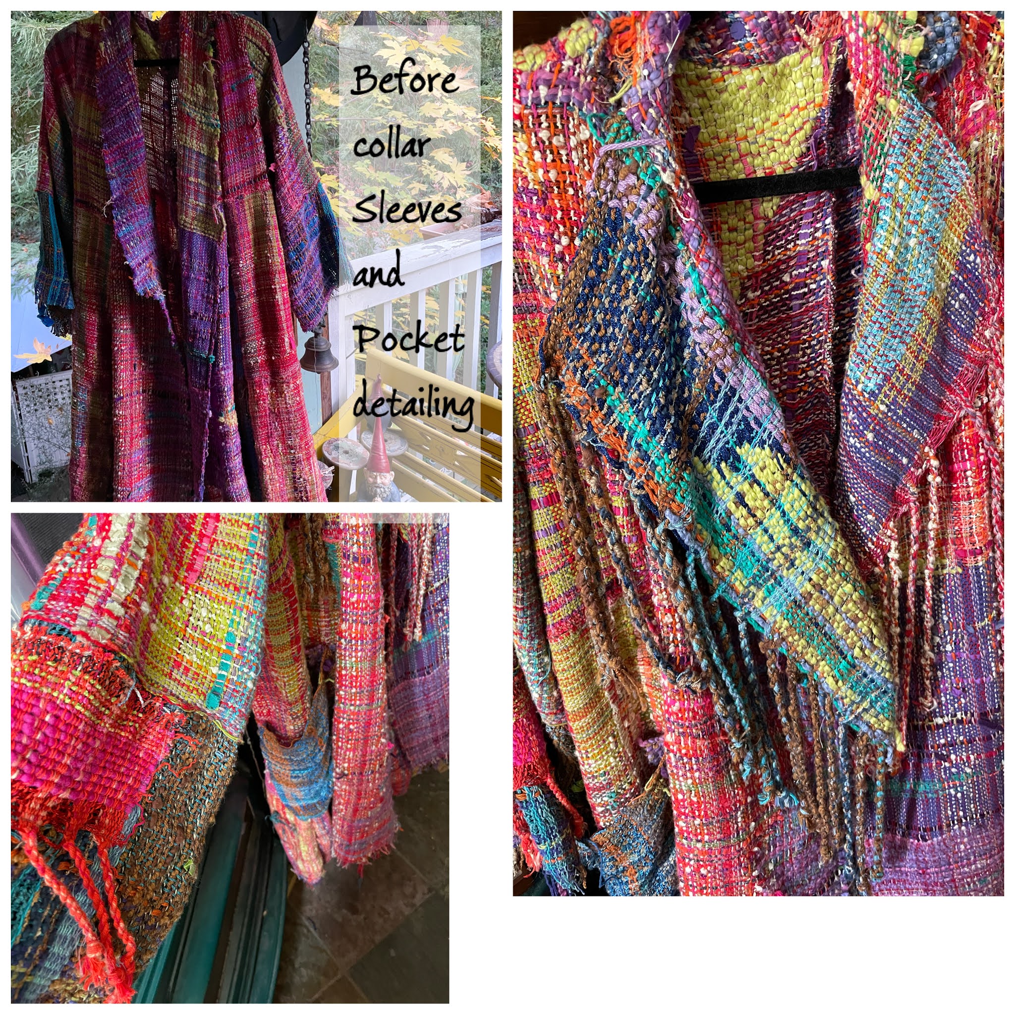 CENTERING WITH FIBER: my love of sewing my Saori weaving into garments