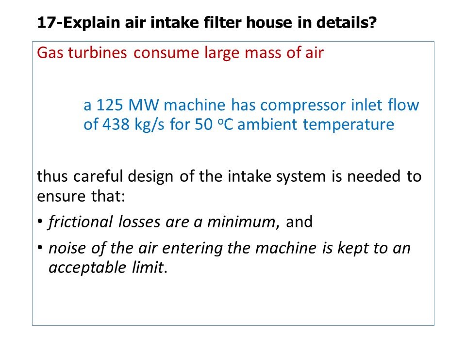 INDUSTRIAL GAS TURBINE Air Intake System