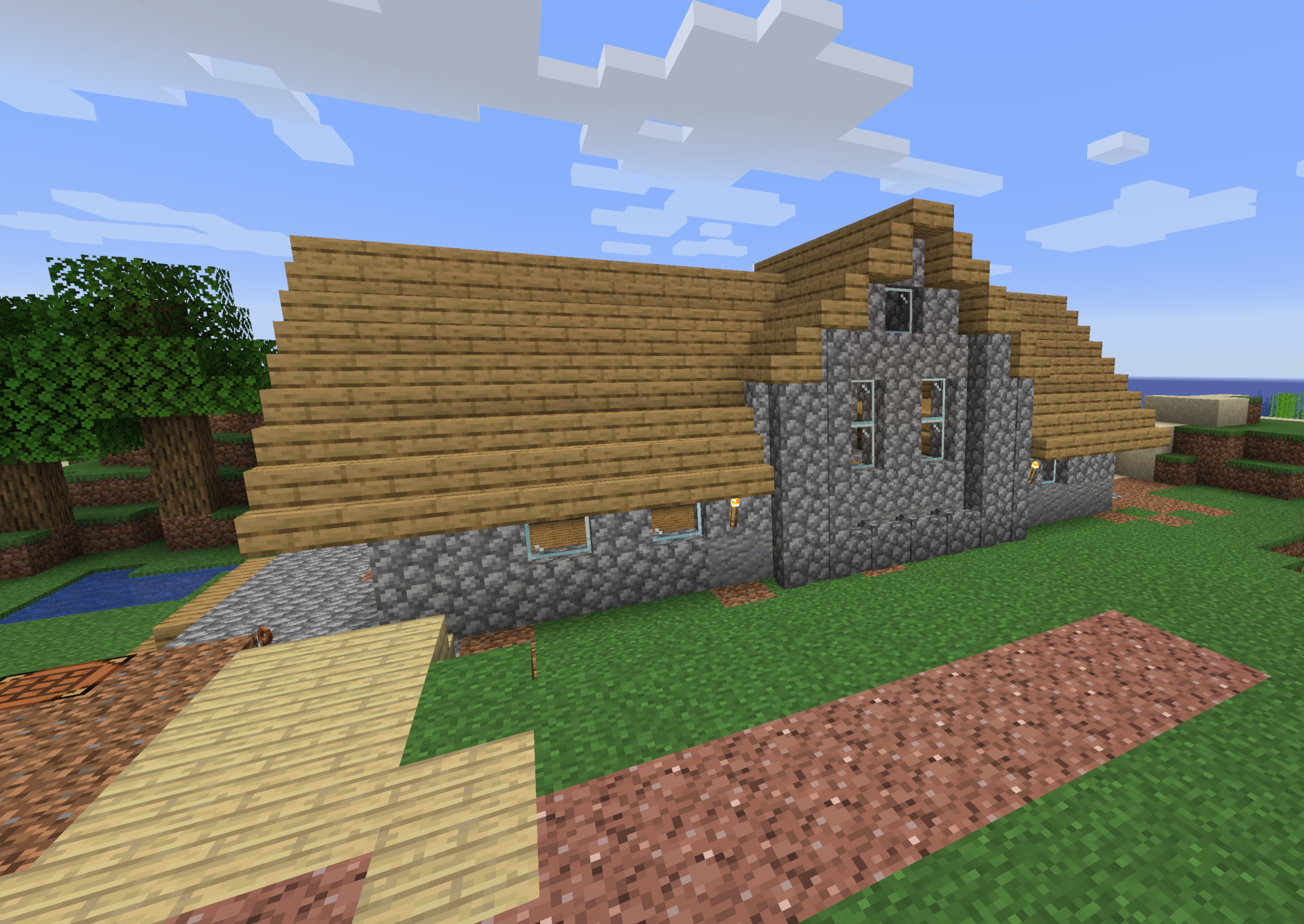 KnitOwl: Resolving a Four-Way roof on a Minecraft House