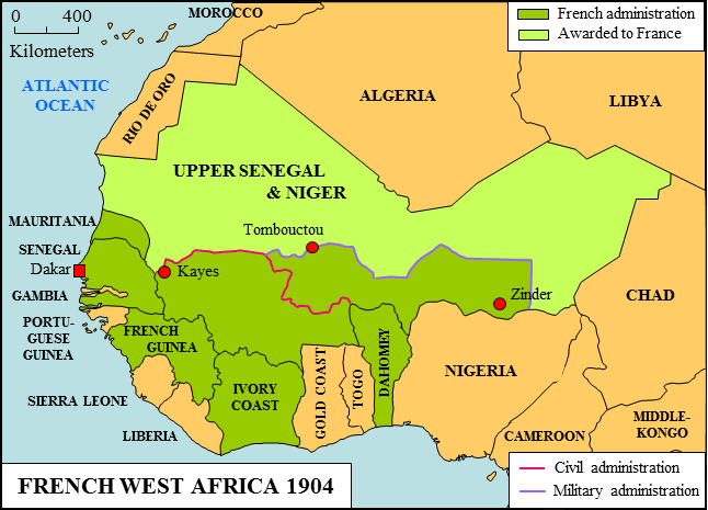 French Map Of Africa