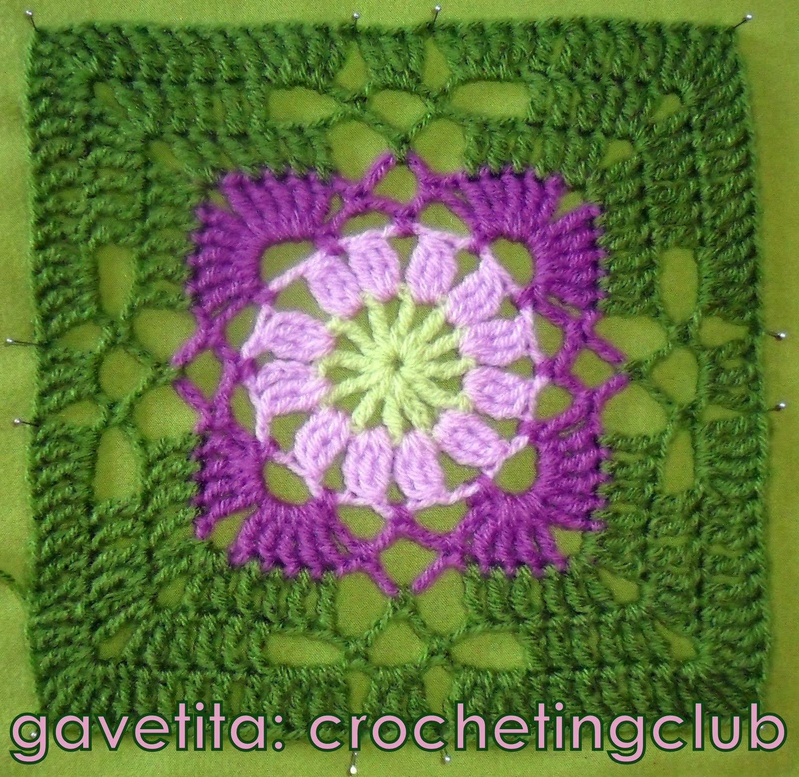 crochetingclub: gothic granny square. Jan Eaton