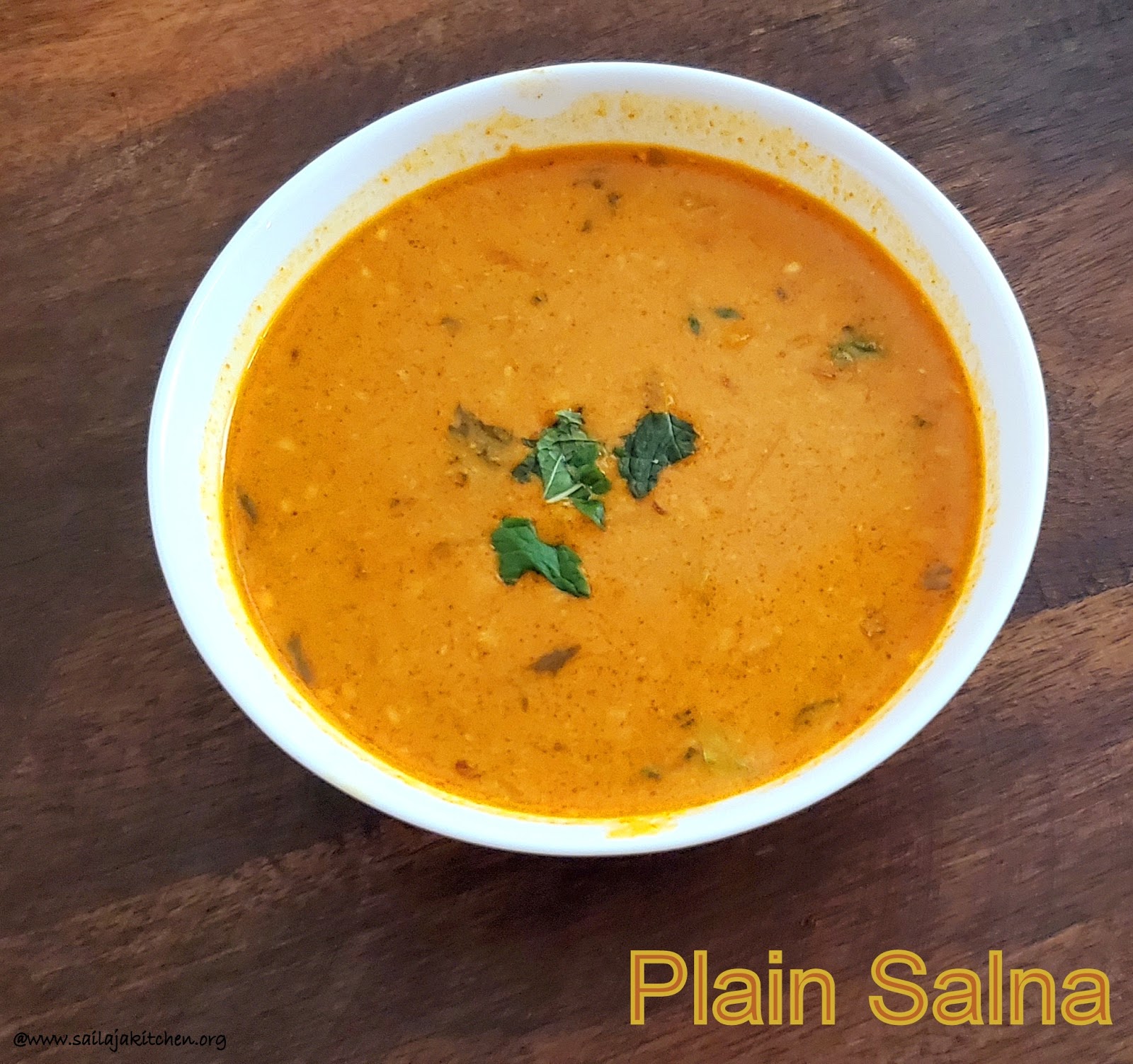 Sailaja Kitchen...A site for all food lovers!: Plain Salna / Empty ...