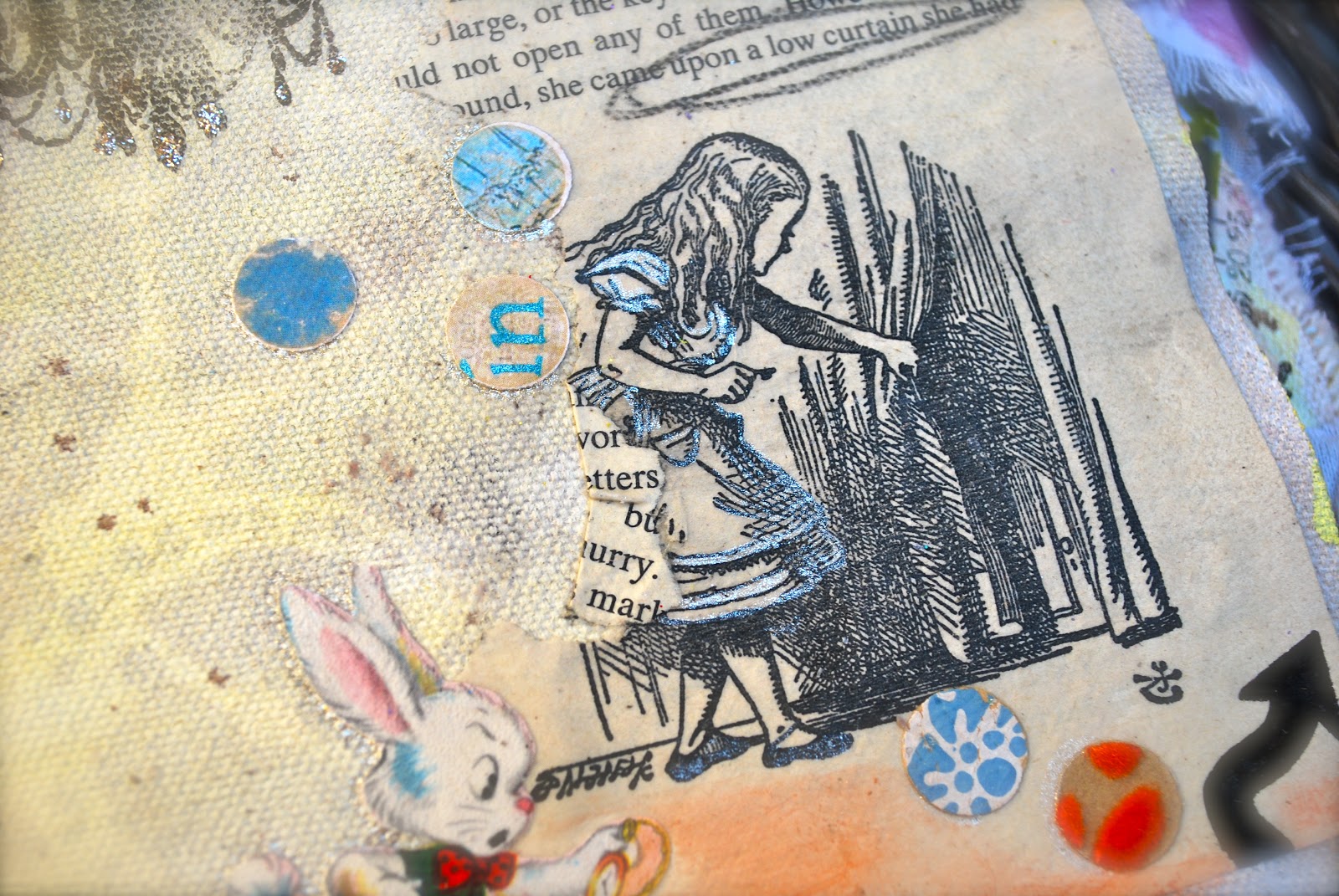 KVV Mixed Media Art: Paint Party Friday: Altered Alice