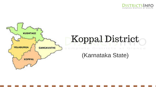 Koppal District with Talukas in Karnataka State