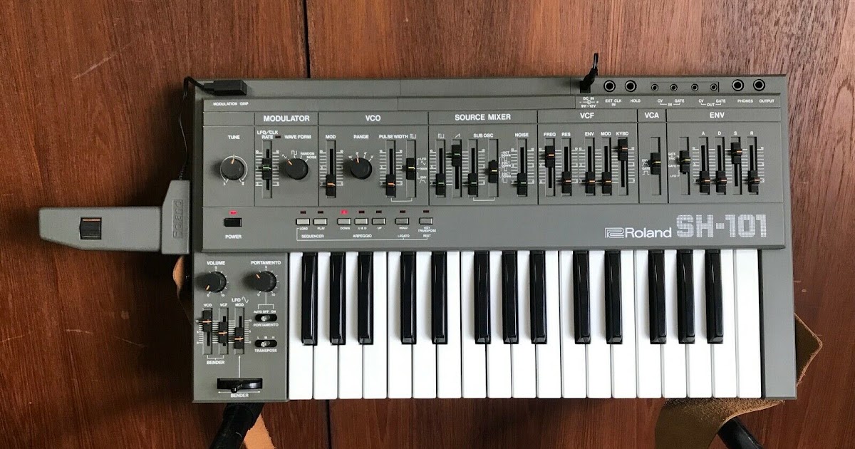 MATRIXSYNTH: Roland SH-101 SN 552930 w/ MGS-1 Mod Grip, Shoulder Strap ...