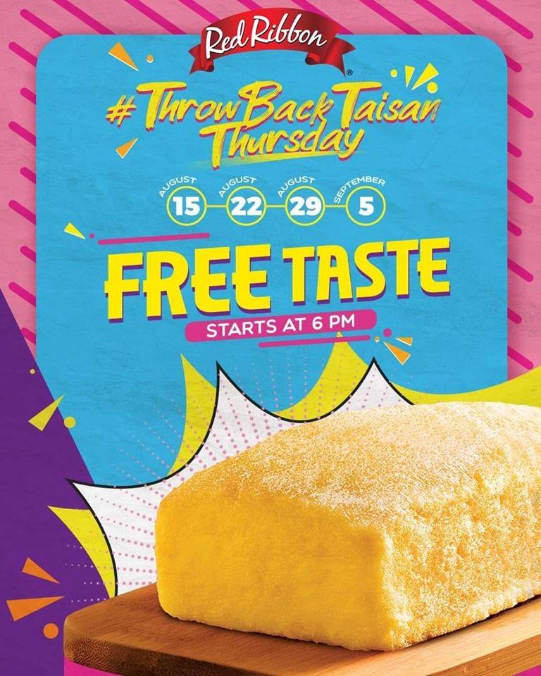 Manila Shopper: Red Ribbon Throwback Taisan Thursday Promo 2019