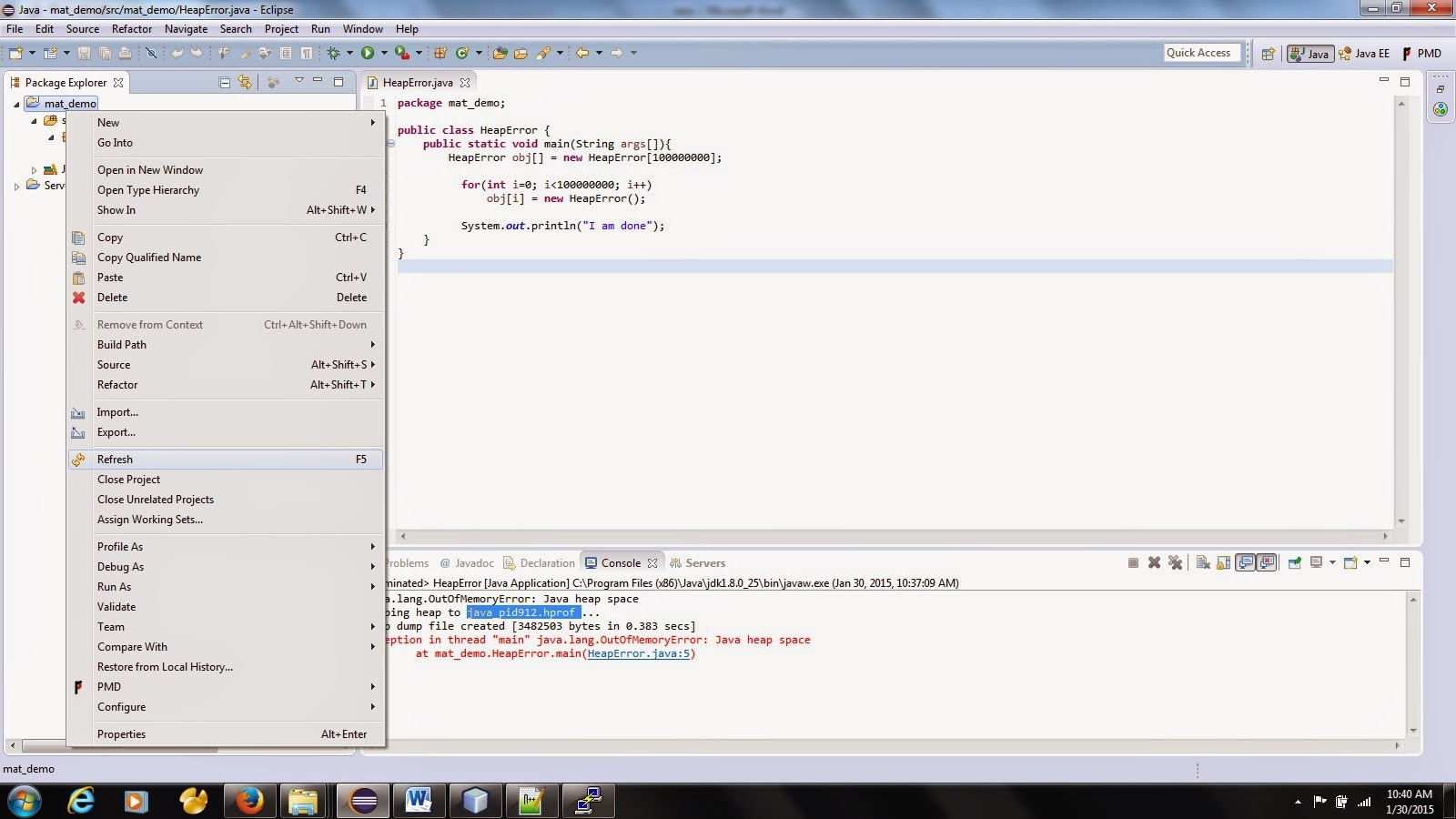 Programming for beginners: Eclipse Memory Analyzer Tool (MAT)