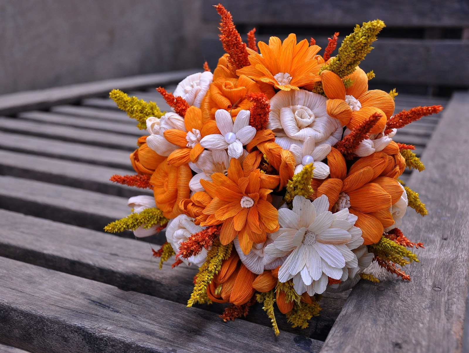 Corn Flower Centerpieces