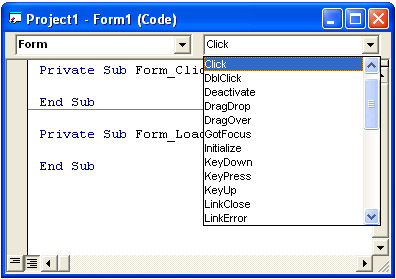 Writing Visual Basic Instructions ~ VISUAL BASIC TUTORIAL