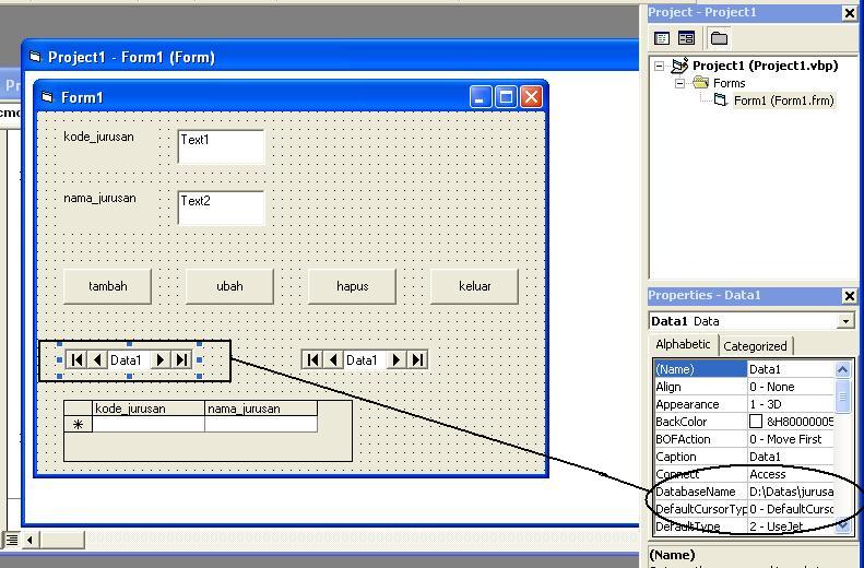 berbagi informasi: MEMBUAT APLIKASI DATABASE DENGAN MENGGUNAKAN VB 6.